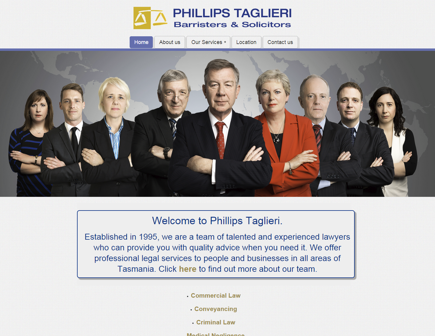 HOBART WEBSITE DESIGN – Phillips Tagieri, Barristers and Solicitors